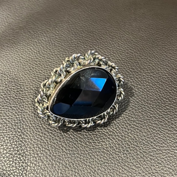 Accessories | Anna Reign Silveronyx Oversized Ring Great Statement Piece | Poshmark